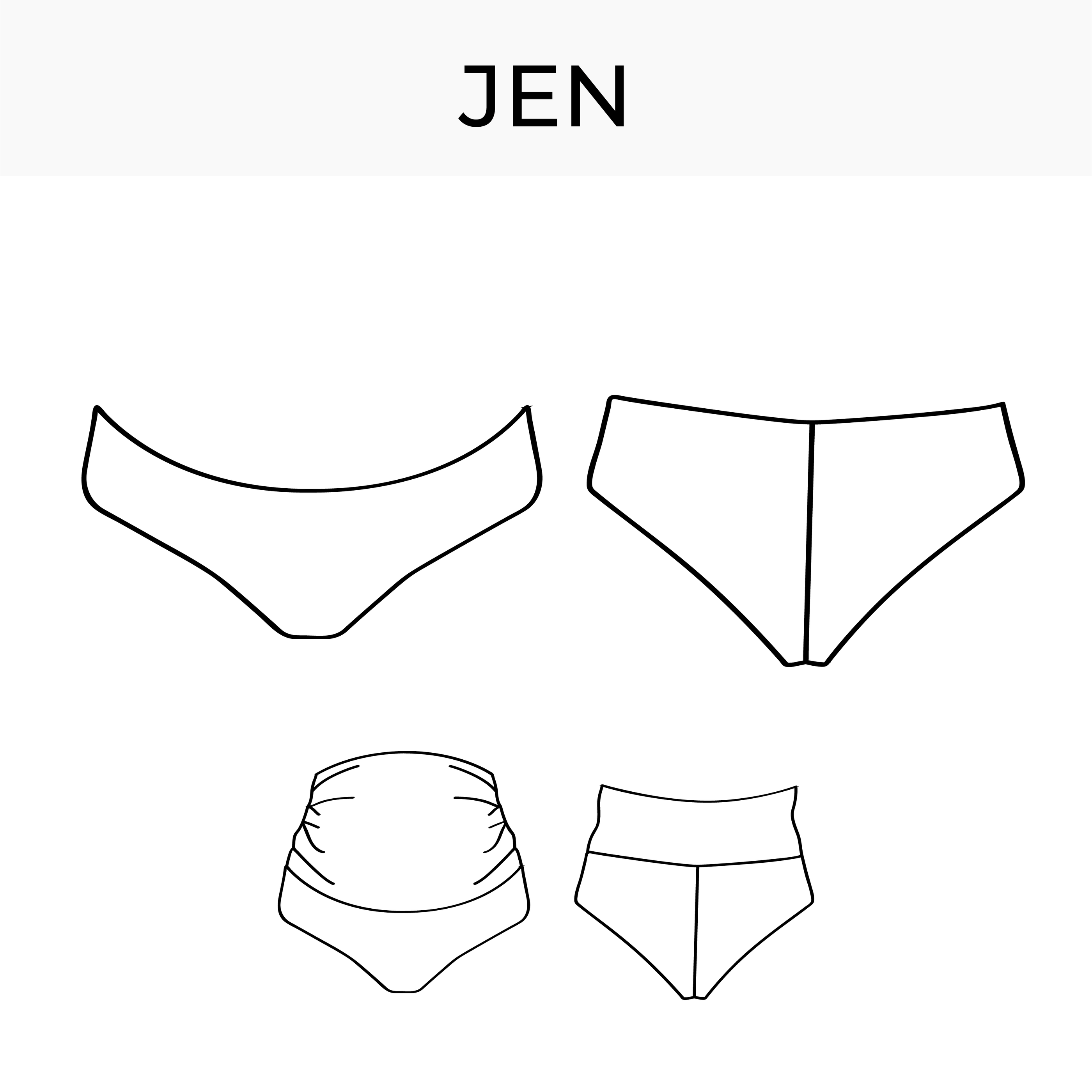 Bikini bottom pattern JEN - DIY Bikini Sewing Pattern — Bikini Design Club