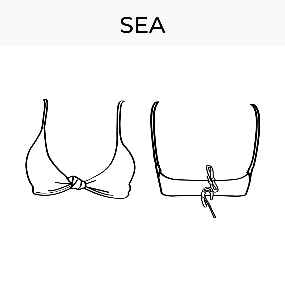 Bikini pattern top Sea - DIY Bikini Sewing - Bikini Design Club