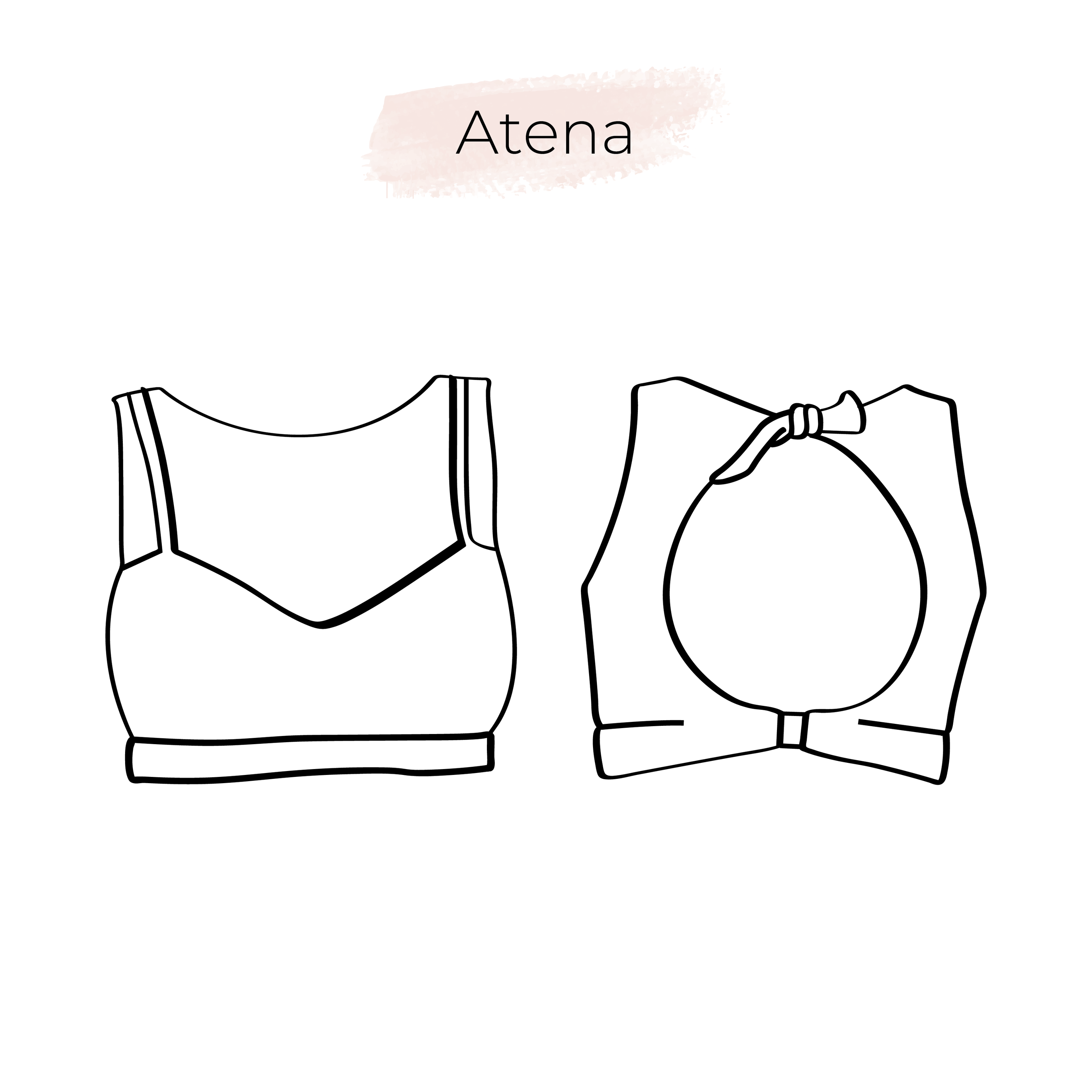 Bikini pattern top ATENA - DIY bikini Sewing Patterns Template — Bikini ...