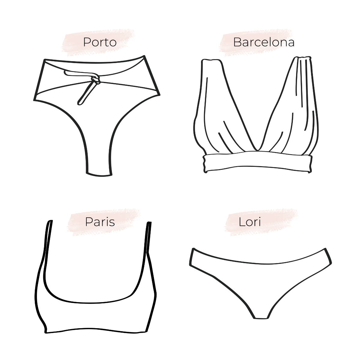 Bikini pattern BUNDLE - DIY bikini - SAVE 15% - Bikini Design Club