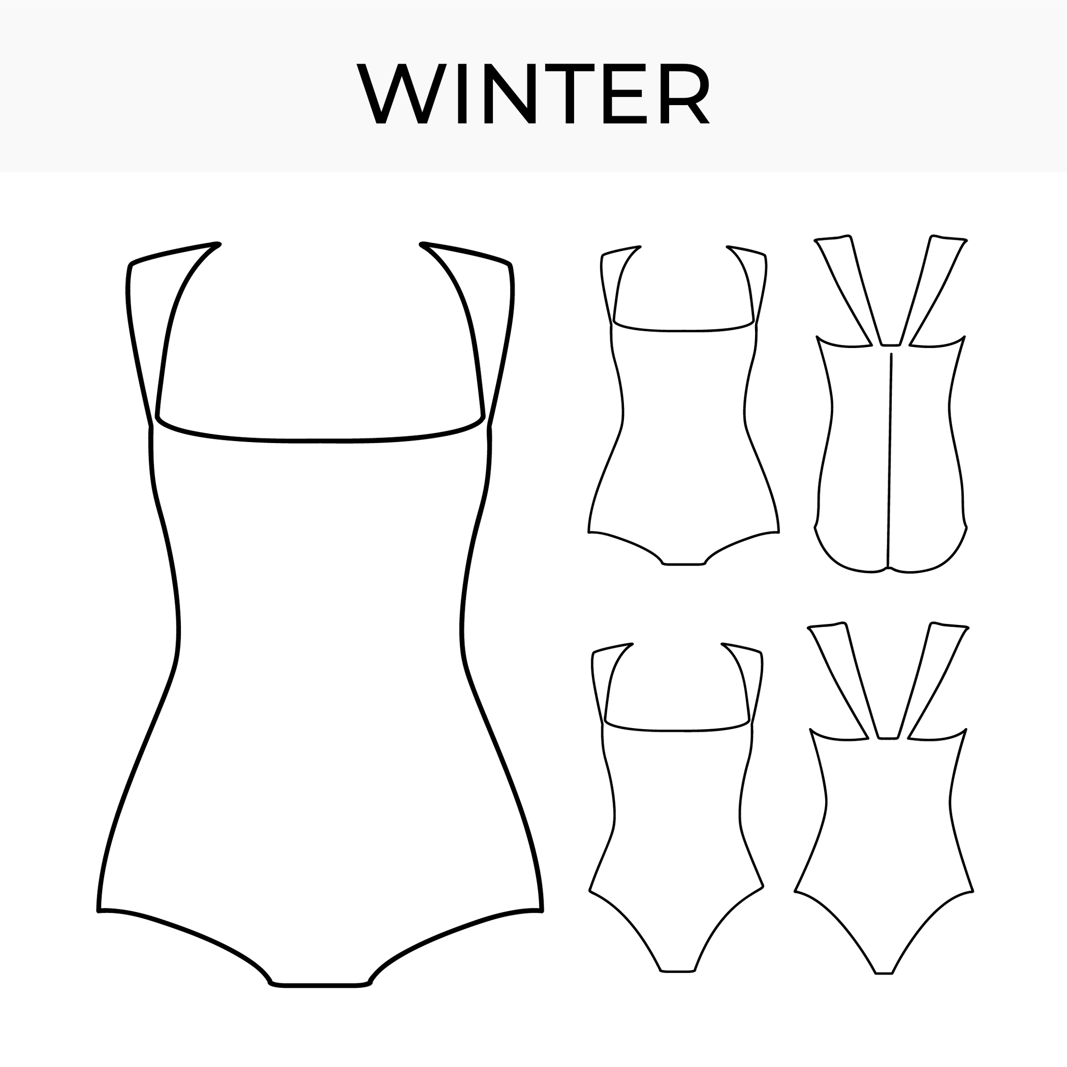 Swimsuit pattern WINTER with built in bra - DIY Swimsuit — Bikini ...